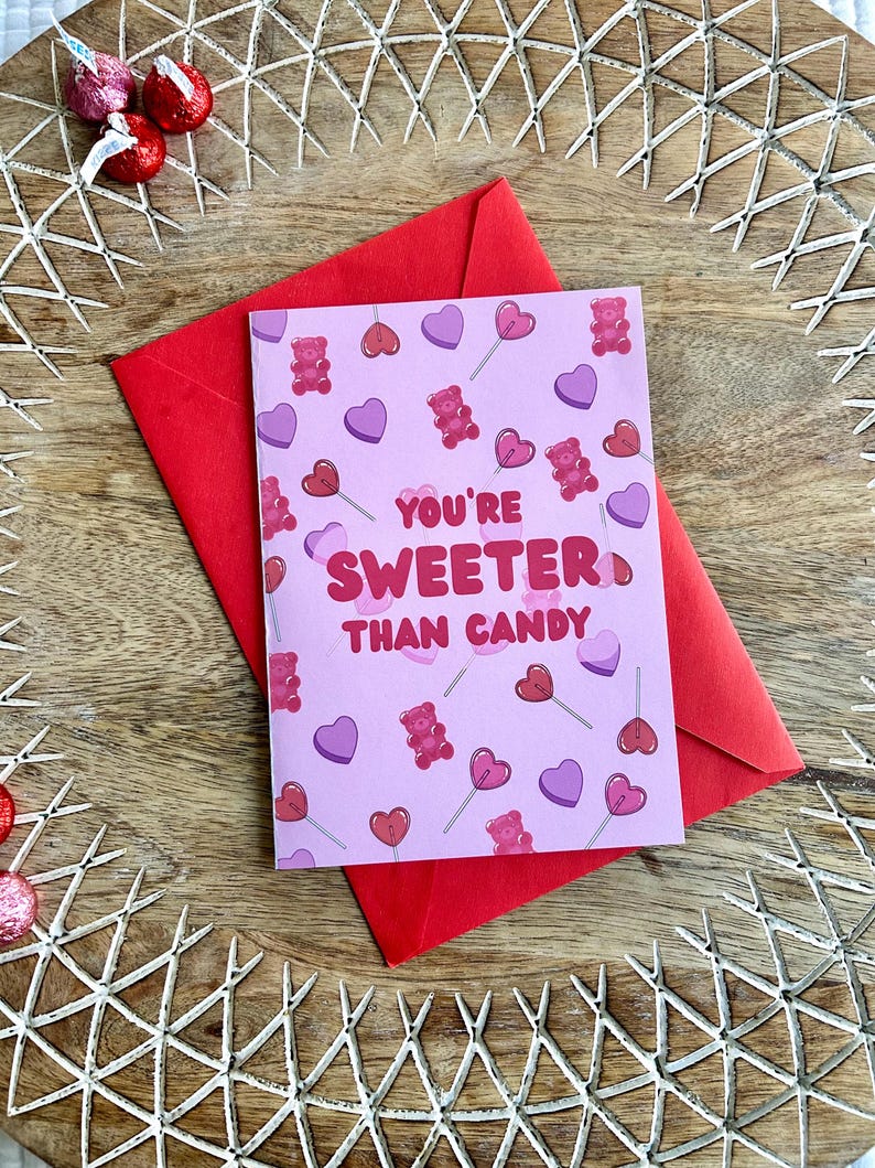 Bookish Valentine Card | Pink Book Lover Friendship Card | Literary ...