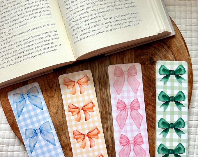 Coquette Bookmark Set, Cute Girly Bookmark, Pink Bows Bookmark ...