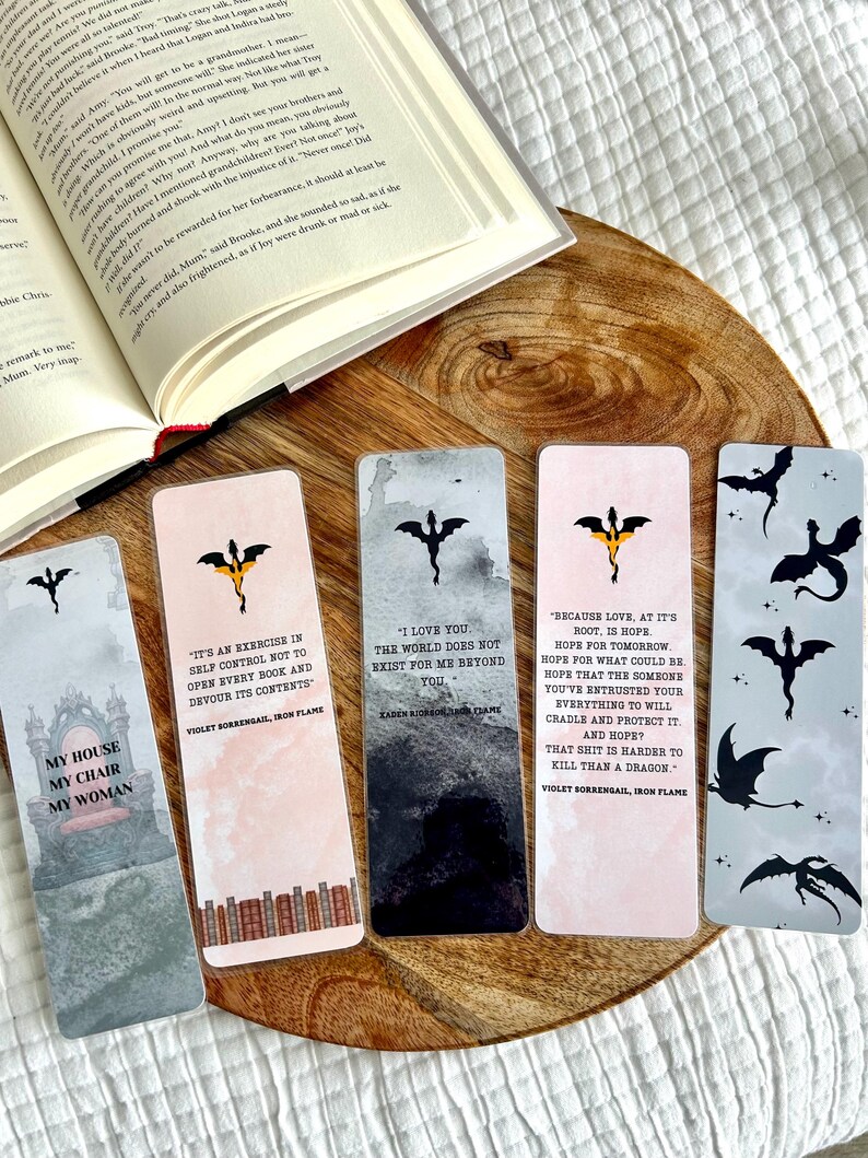 Iron Flame Inspired Bookmark Set | Violet Sorrengail Quote | Xaden ...
