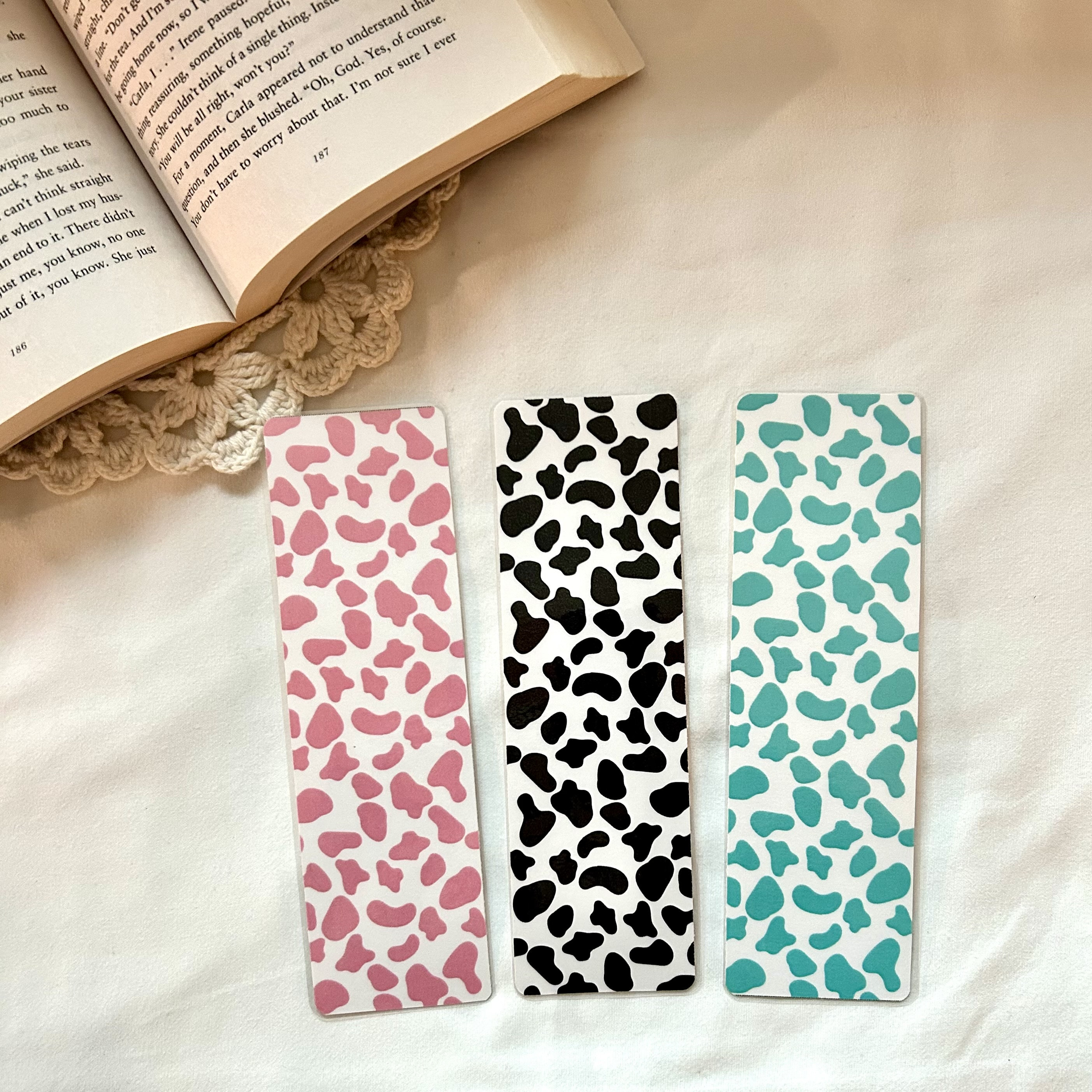 Cow Print Bookmarks | Bookmark Set | Planner Bookmarks | - Etsy