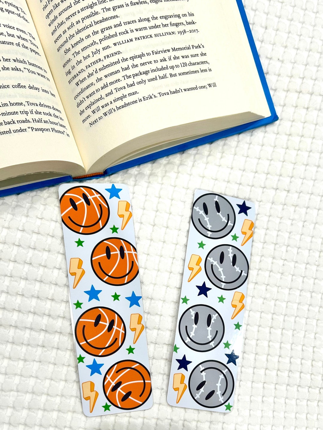 Smiley Face Sports Balls Bookmark | Basketball Bookmark | Baseball ...
