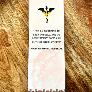 Iron Flame Inspired Bookmark Set | Violet Sorrengail Quote | Xaden Riorson Quote | Planner ...