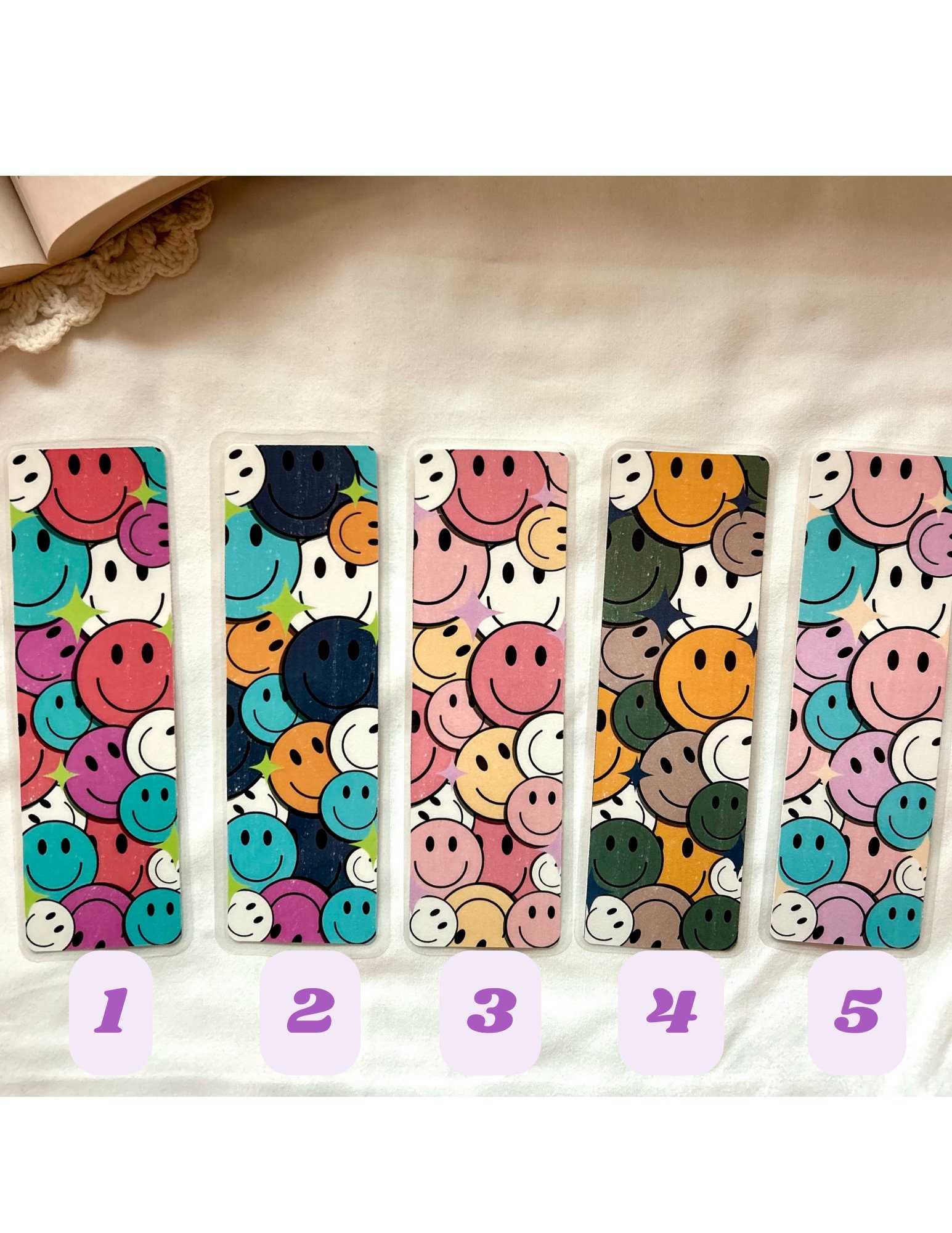 Smiley Face Collage Bookmark Bookmark Set Smiley Face Planner Bookmark ...