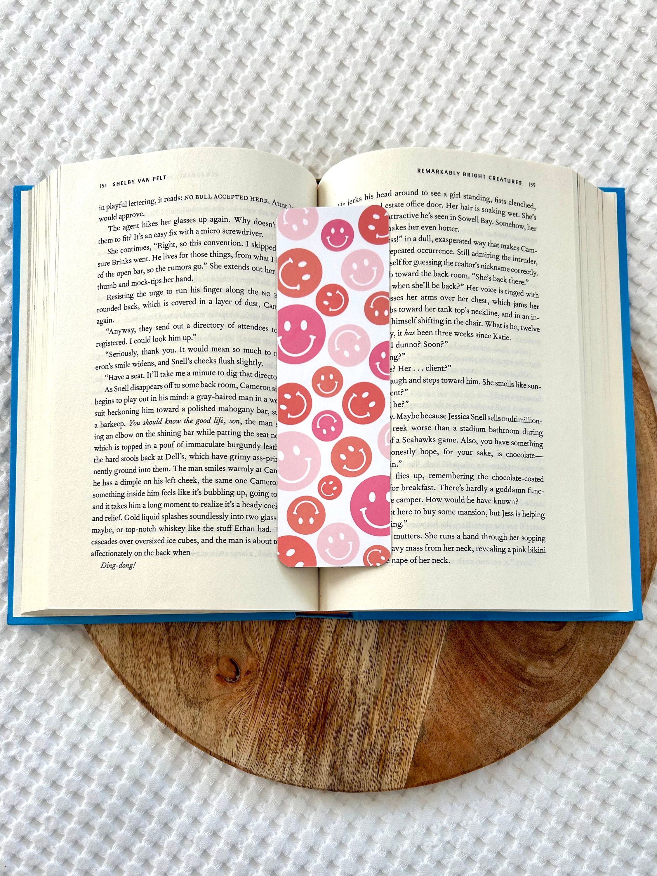 Pink Smiley Bookmark Set Smiley Face Suns Laminated Bookmarks Pink ...