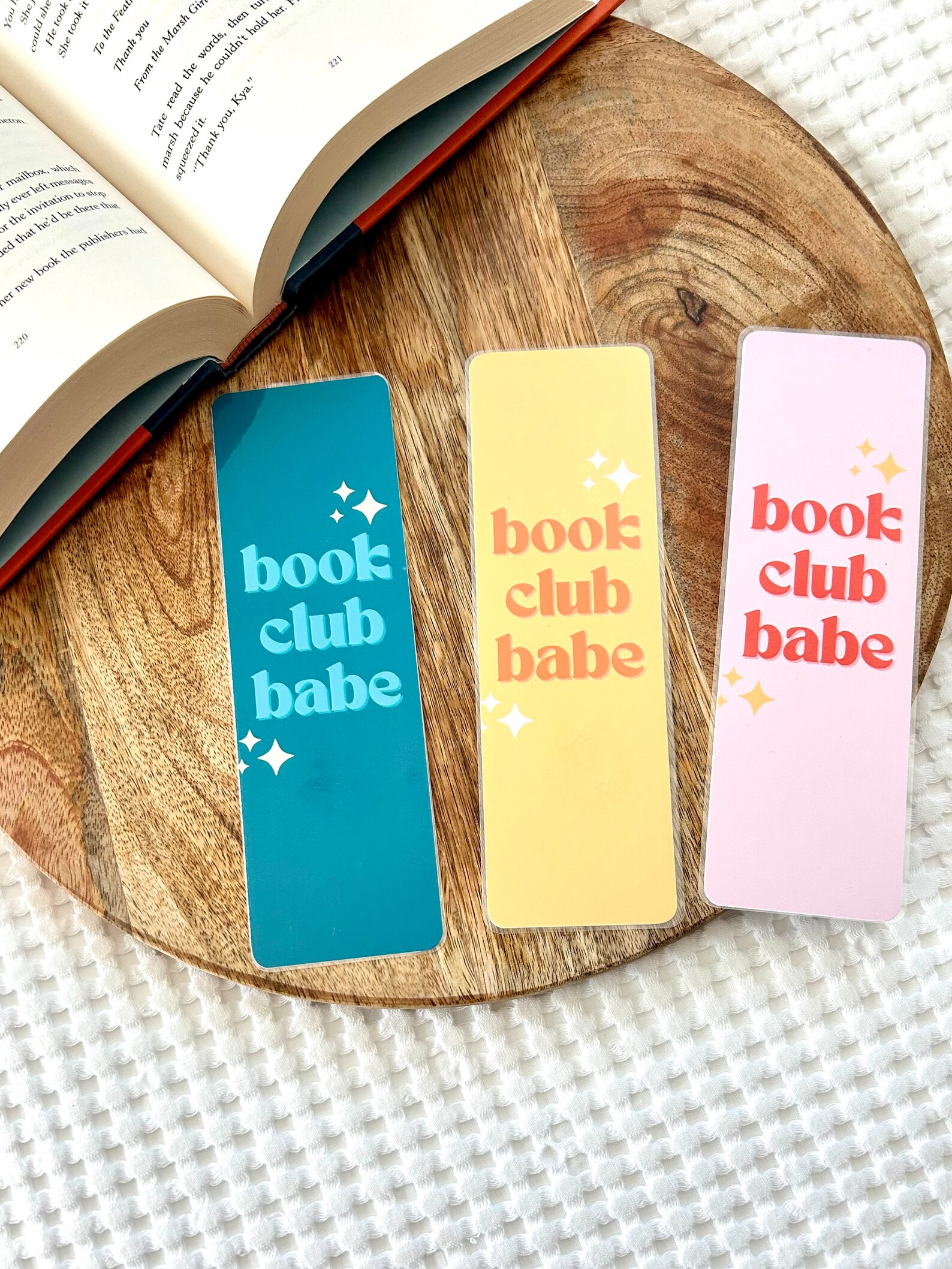 Book Club Babe Bookmark | Book Club Bookmark Set | Retro Design ...