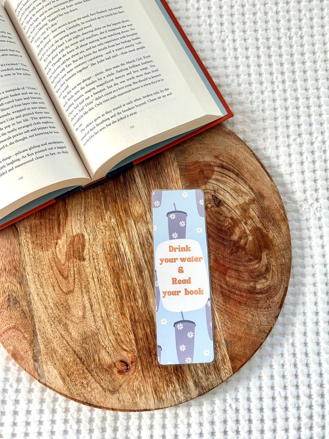 Drink Your Water, Read Your Books | Cute Bookmark - Etsy