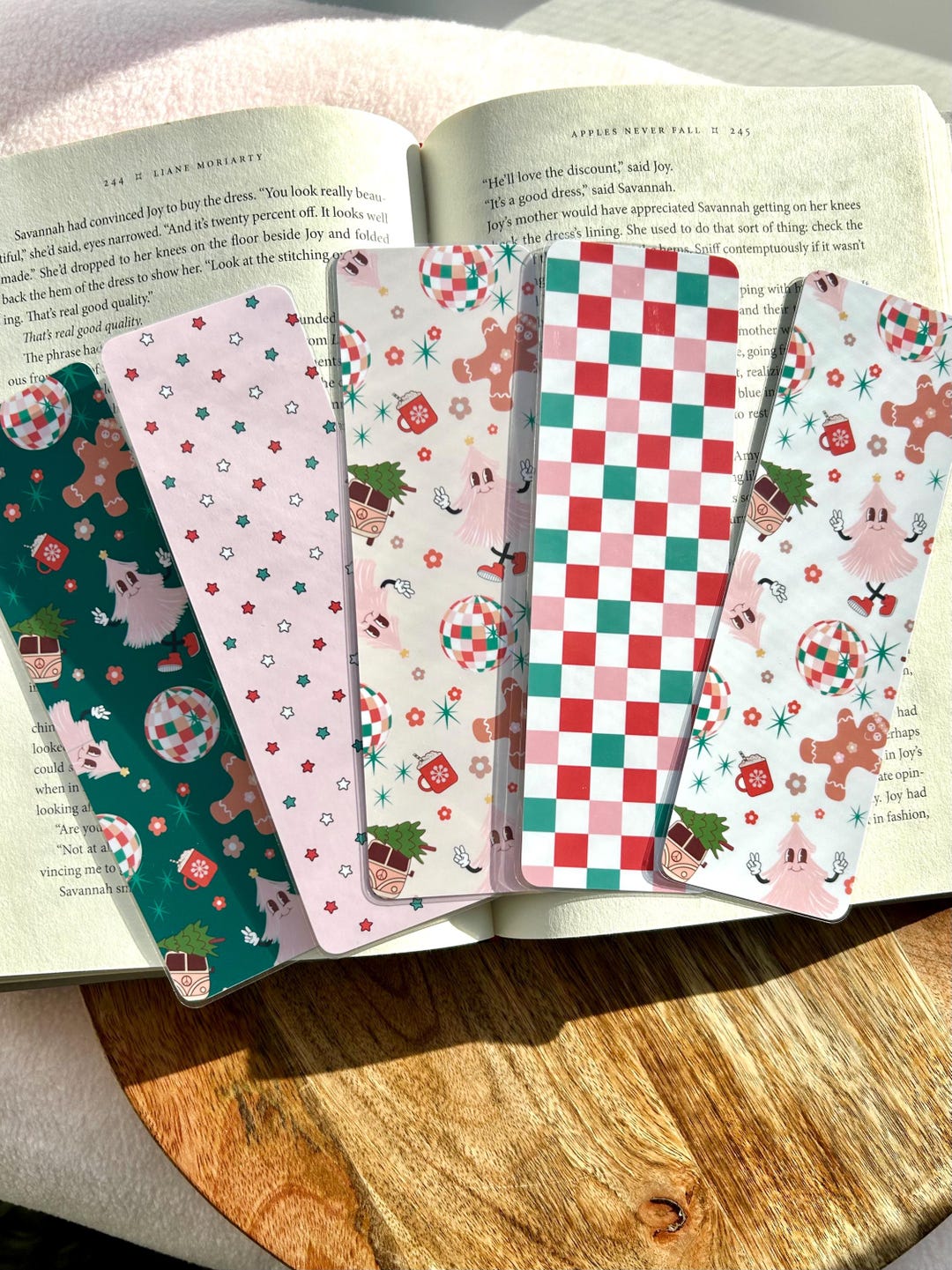Retro Christmas Bookmark Set Boho Christmas Bookmarks Disco Christmas ...