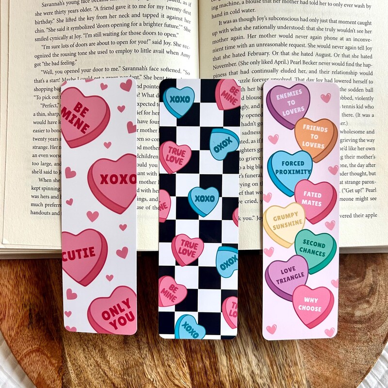Heart Bookmark - Etsy