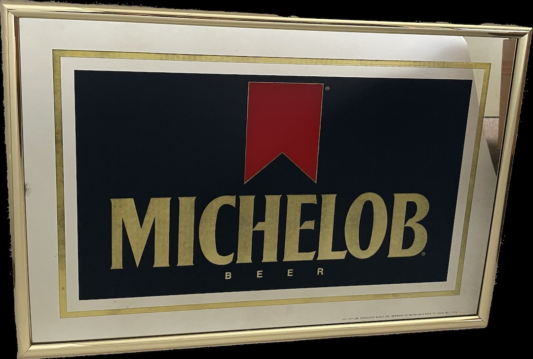 Vintage Michelob Beer Sign Mirror 25 X 17 - Etsy