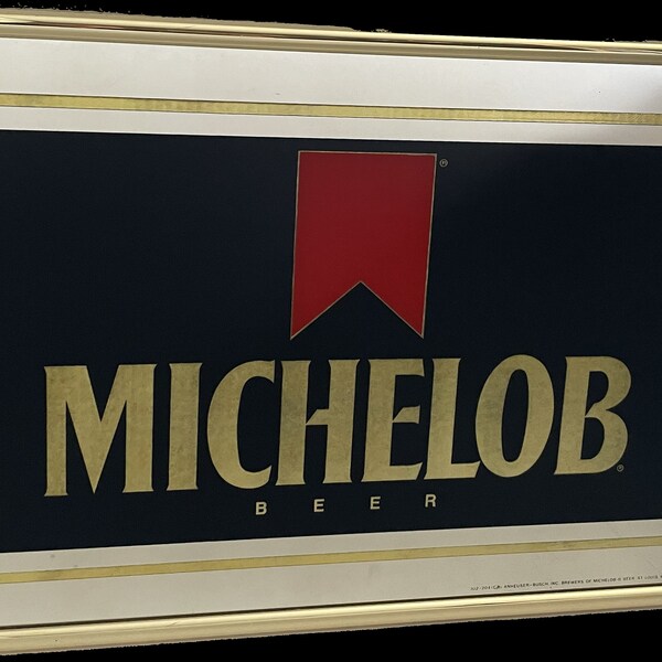Vintage Michelob Beer Sign - Etsy