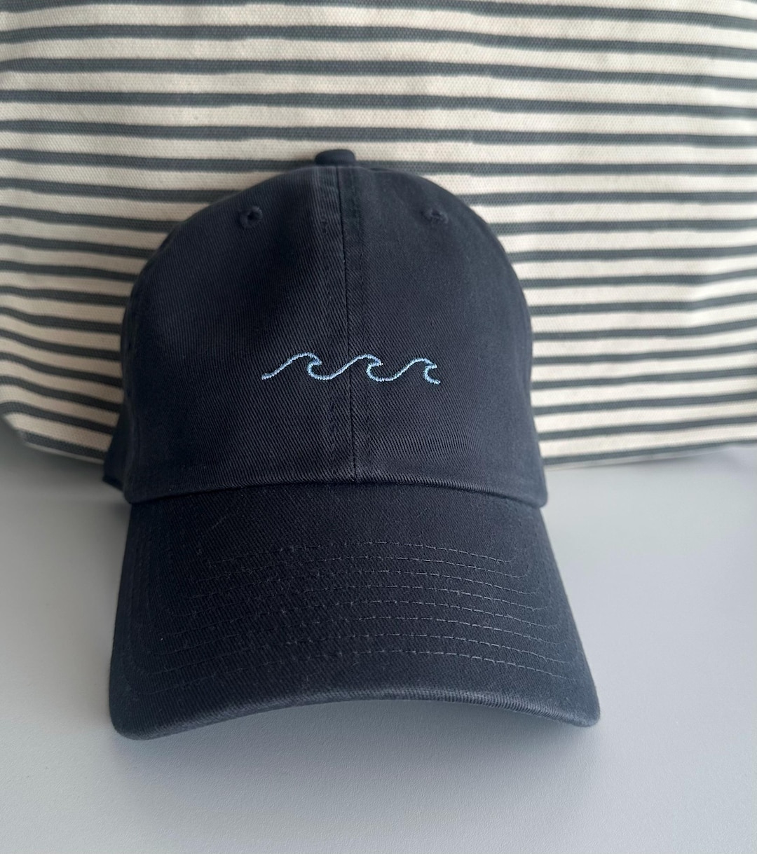 Wave Embroidered Beach Hat: Customizable Summer Sun Hat - Etsy