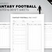 Fantasy Football Draft Kit: Printable Roster & Cheat Sheet (digital ...
