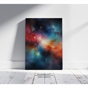 Contemporary Art GALAXY Universe Space Stars Painting PRINTABLE Art ...
