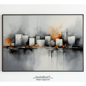 Abstract Art PLATES Panel Buildings Minimalistic Painting PRINTABLE Art ...