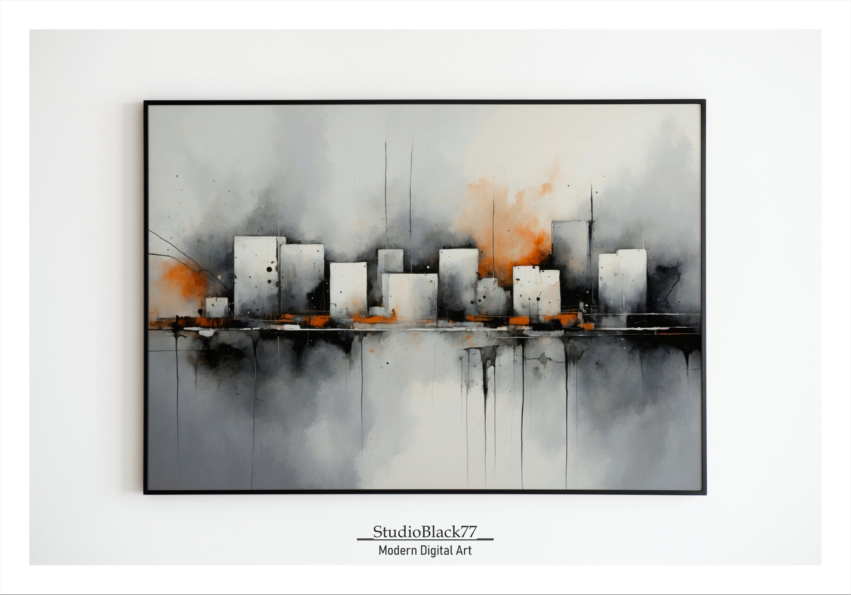Abstract Art PLATES Panel Buildings Minimalistic Painting PRINTABLE Art ...