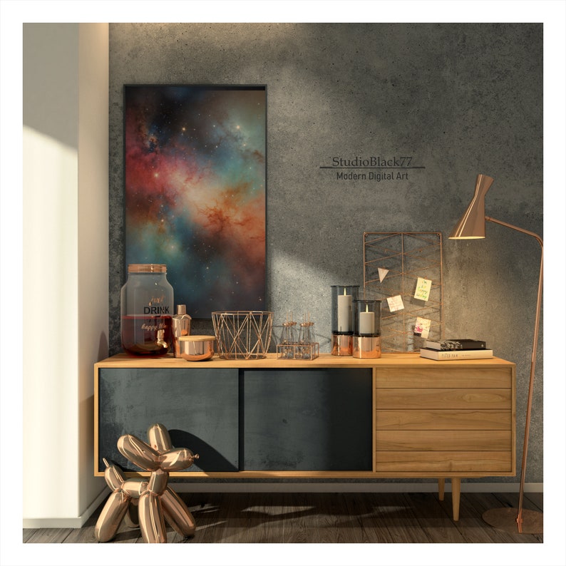 Contemporary Art GALAXY Universe Space Stars Painting PRINTABLE Art ...