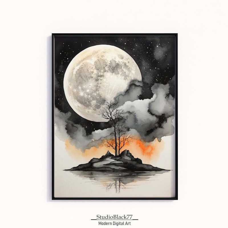 Surreal Moon Art - Etsy