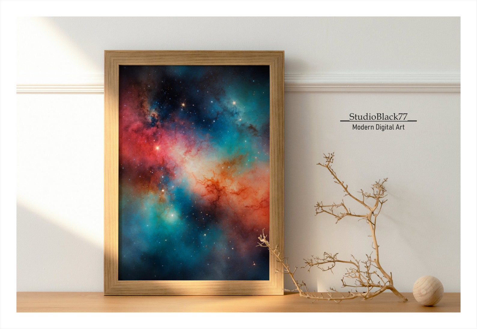 Contemporary Art GALAXY Universe Space Stars Painting PRINTABLE Art ...
