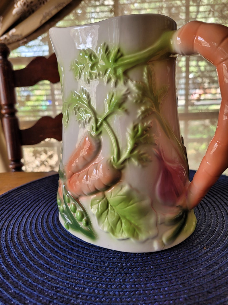 Ceramic Veggie Pitcher, Marked Brenda Koppel 1991 - Etsy