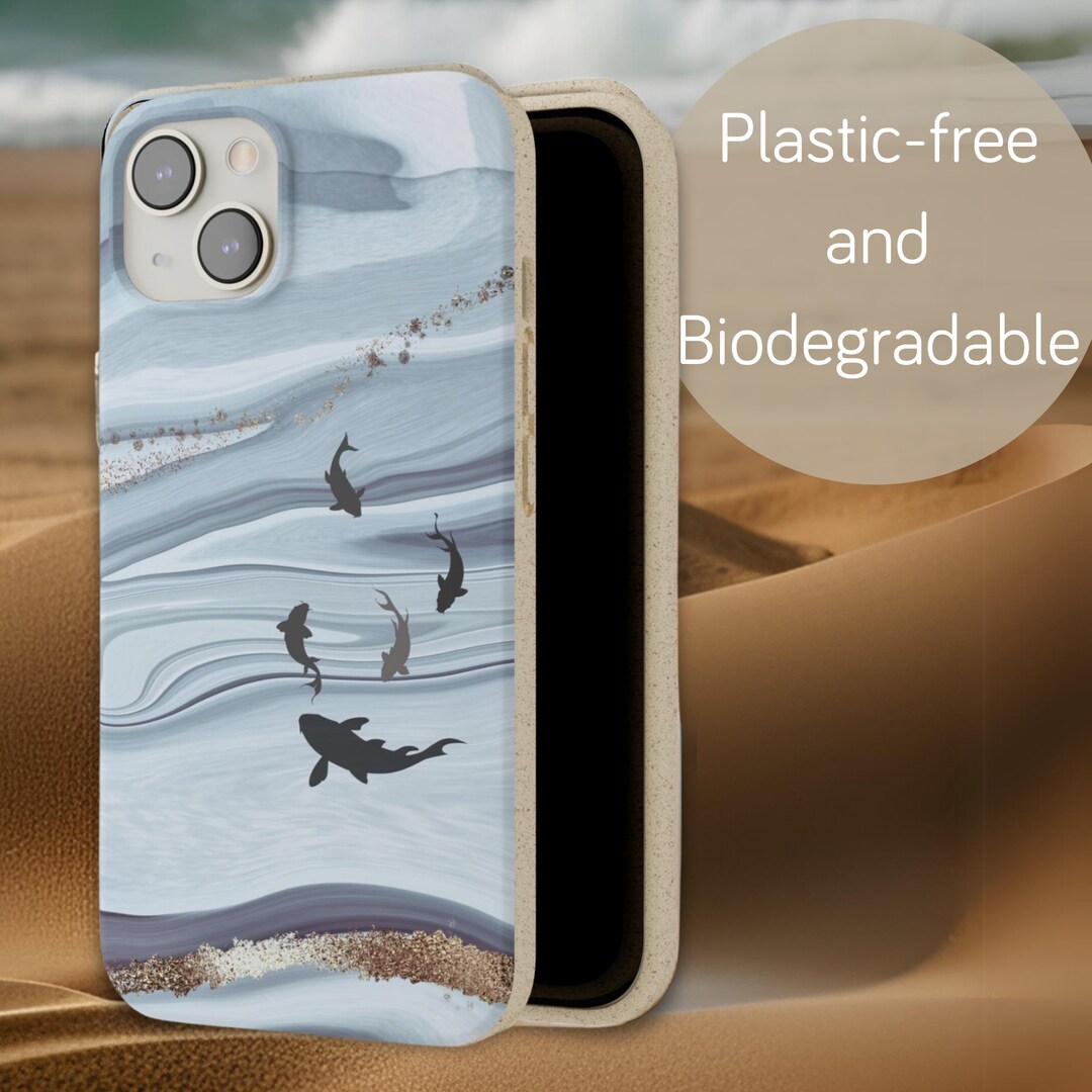 Eco Friendly Phone Cases, Biodegradable Phone Cover, Ocean Wave Shark ...
