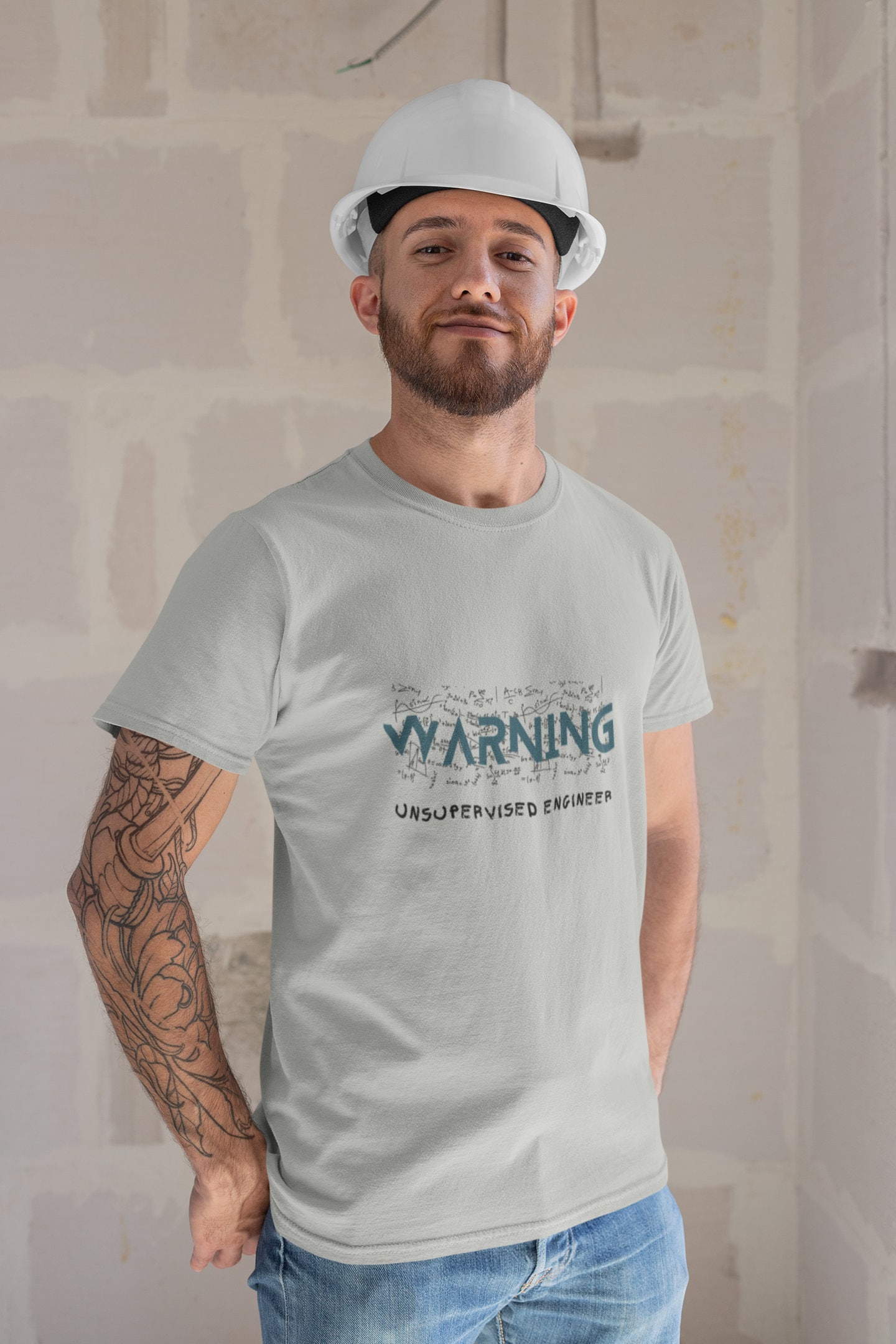 WARNING Unsupervised Engineer T-shirt Funny Tee for Engineers Stocking ...