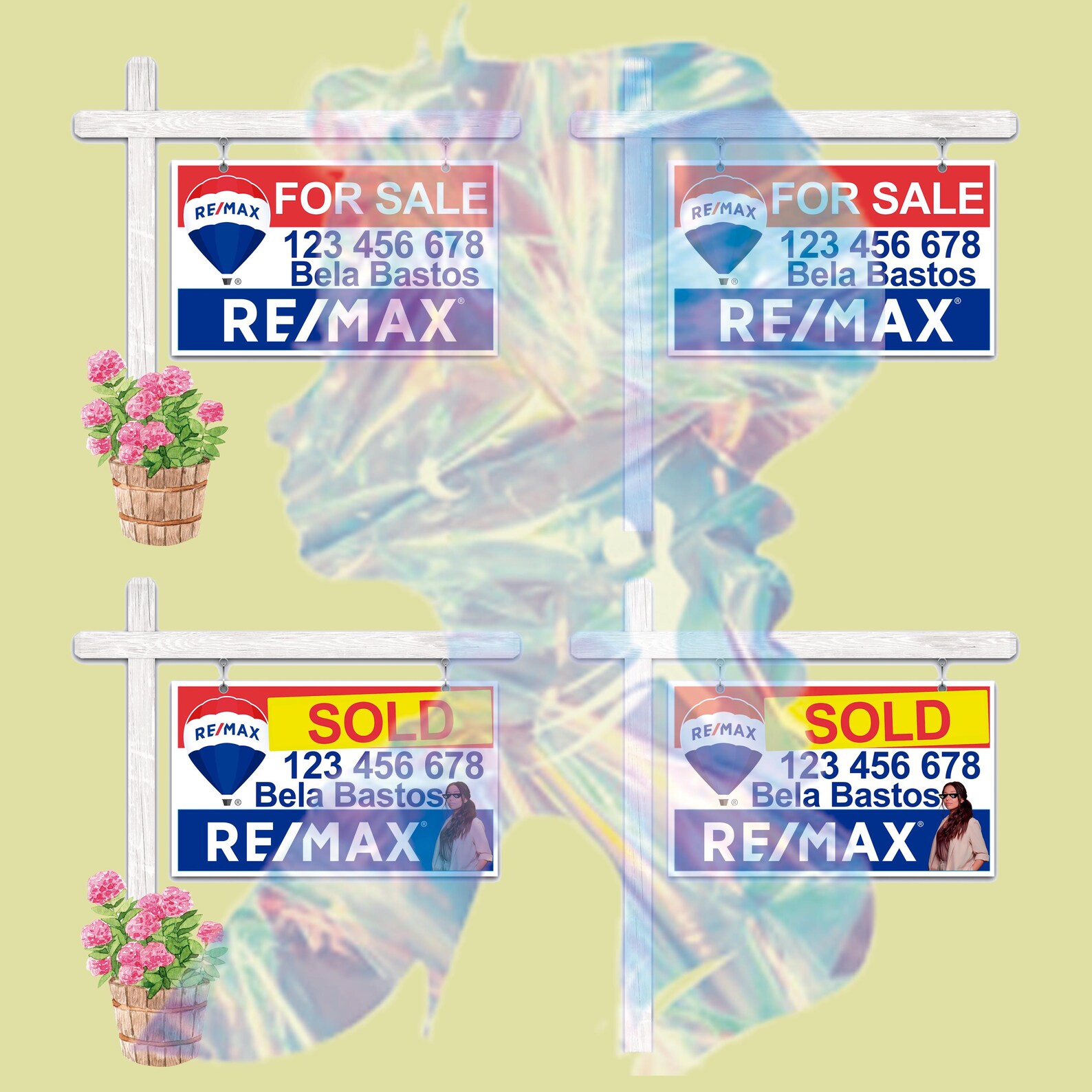 Digital Real Estate Yard Sign Remax for Sale Sign PNG Instant Download ...