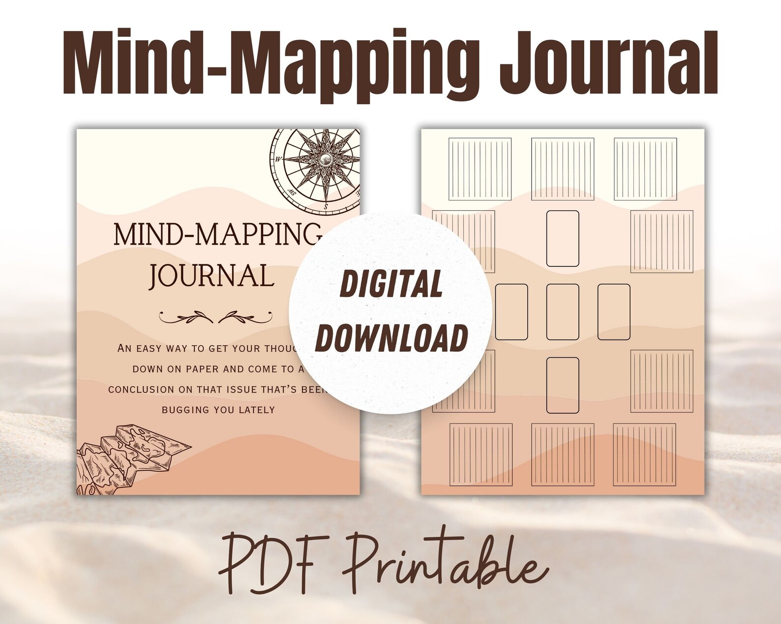 Mind Mapping Journal | Planner and Thought Organizer | Mind Map ...