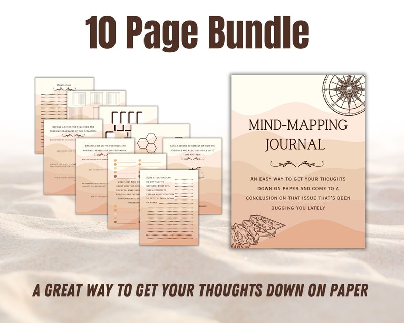 Mind Mapping Journal | Planner and Thought Organizer | Mind Map ...