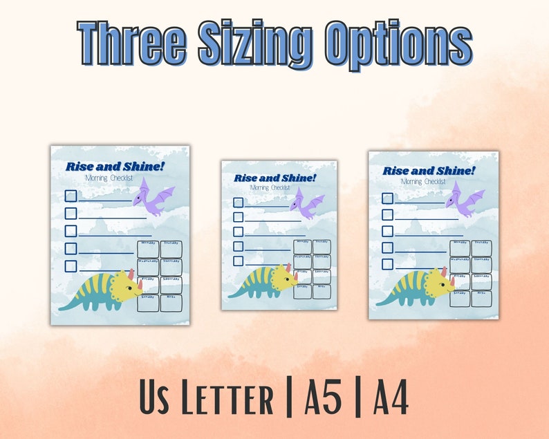 Cute Dinosaur-themed Daily Checklist for Kids Before School Kid's ...