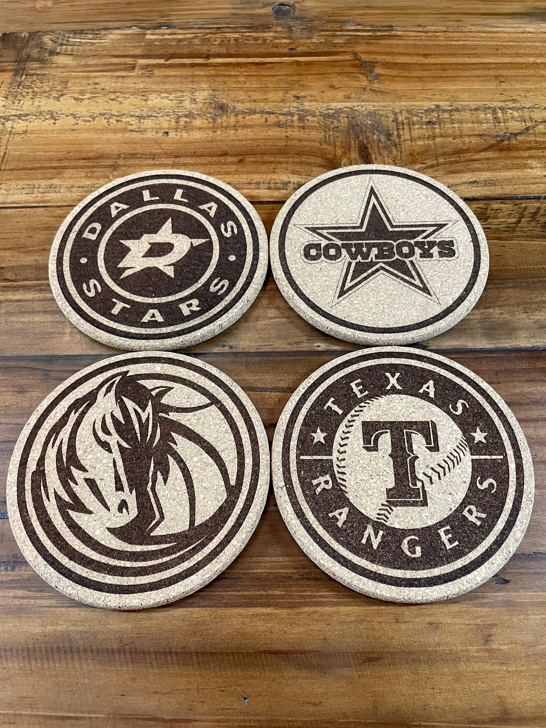 Dallas Texas Pro Sports Laser Engraved Coasters - Etsy