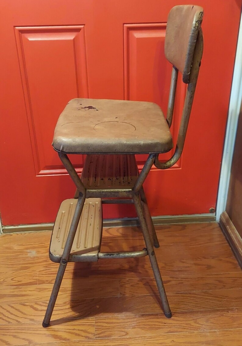 Vintage Metal Mid-century Step Stool High Chair - Etsy