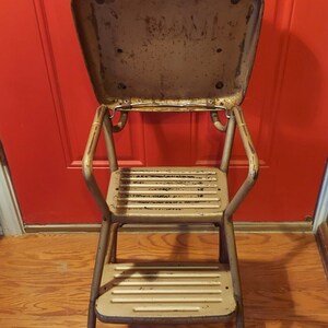Vintage Metal Mid-century Step Stool High Chair - Etsy