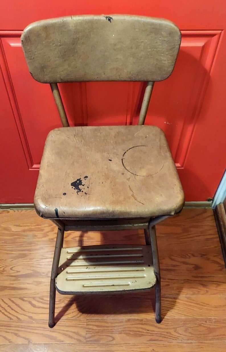 Vintage Metal Mid-century Step Stool High Chair - Etsy