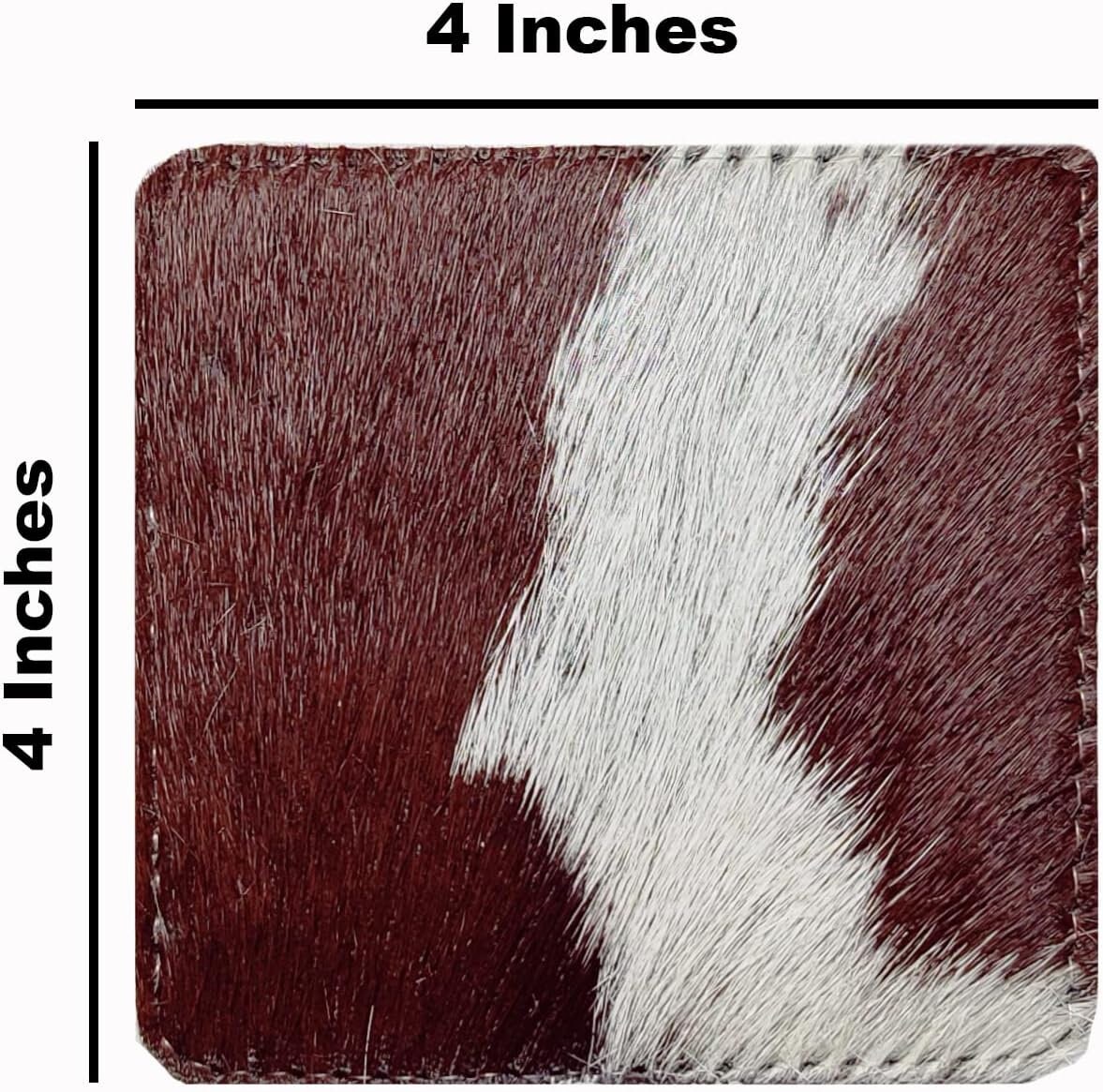 Handcrafted Real Cowhide Leather Coaster Set / Cowhide Coaster Set ...