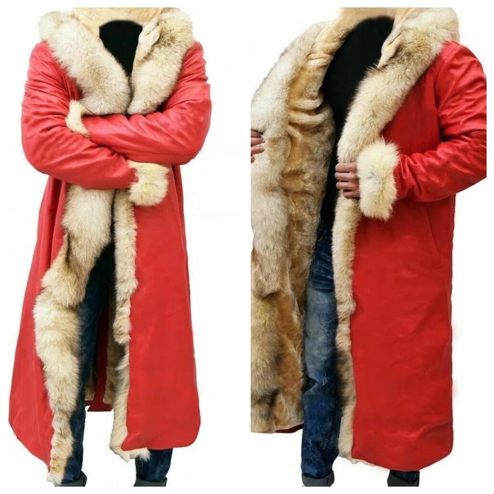 Santa Suit-santa Claus Trench Coat Christmas Chronicles Kurt Russell ...