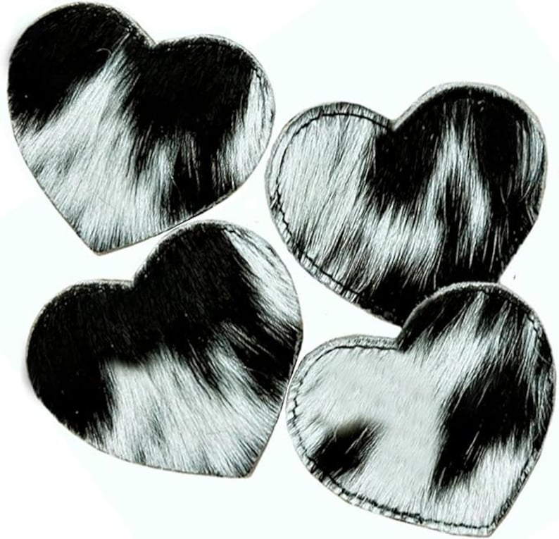 Handcrafted Real Cowhide Leather Coaster Set / Cowhide Coaster Set ...