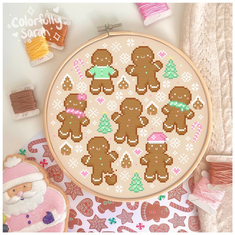 Gingerbread Cross Stitch Pattern - Etsy