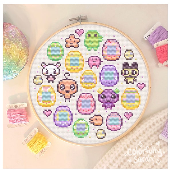 Pink Pixel Art Cross Stitch - Etsy