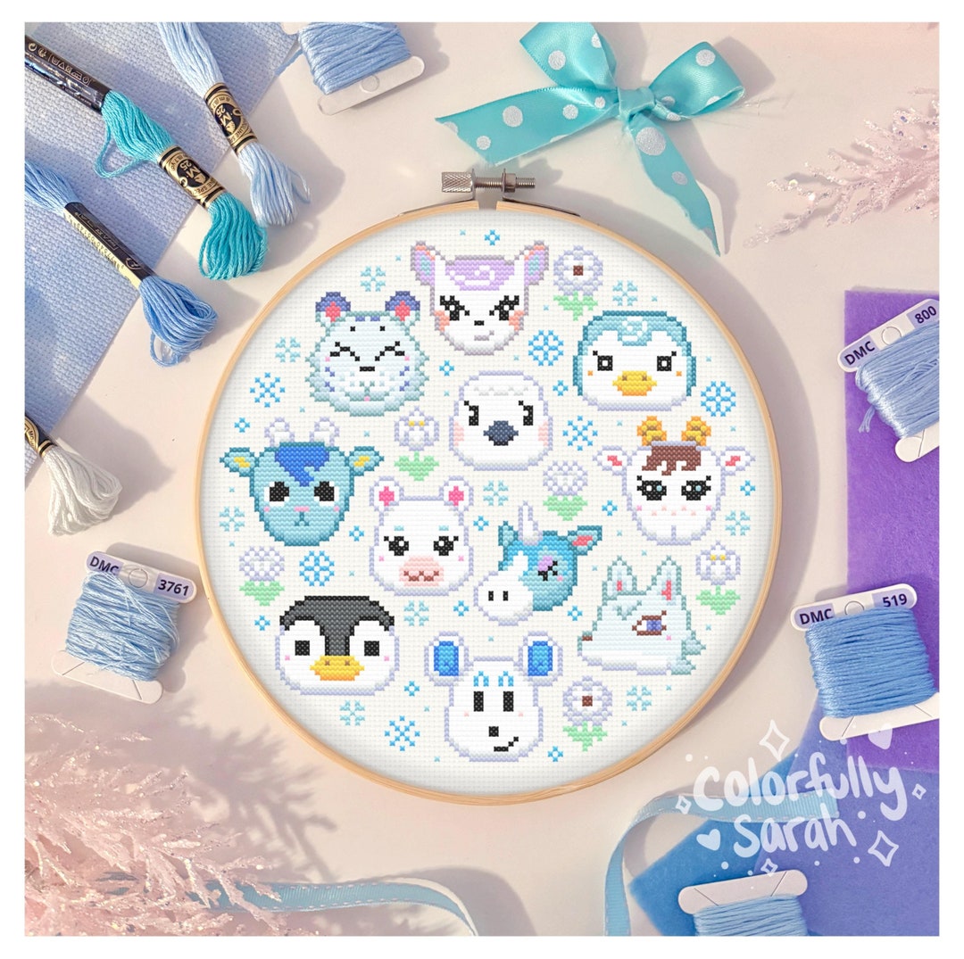 White Villagers, Animal Crossing Cross Stitch Pattern, New Leaf, New ...