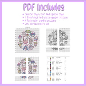 Grass Type Cross Stitch Pattern, Spring Cross Stitch, Pastel Cross ...