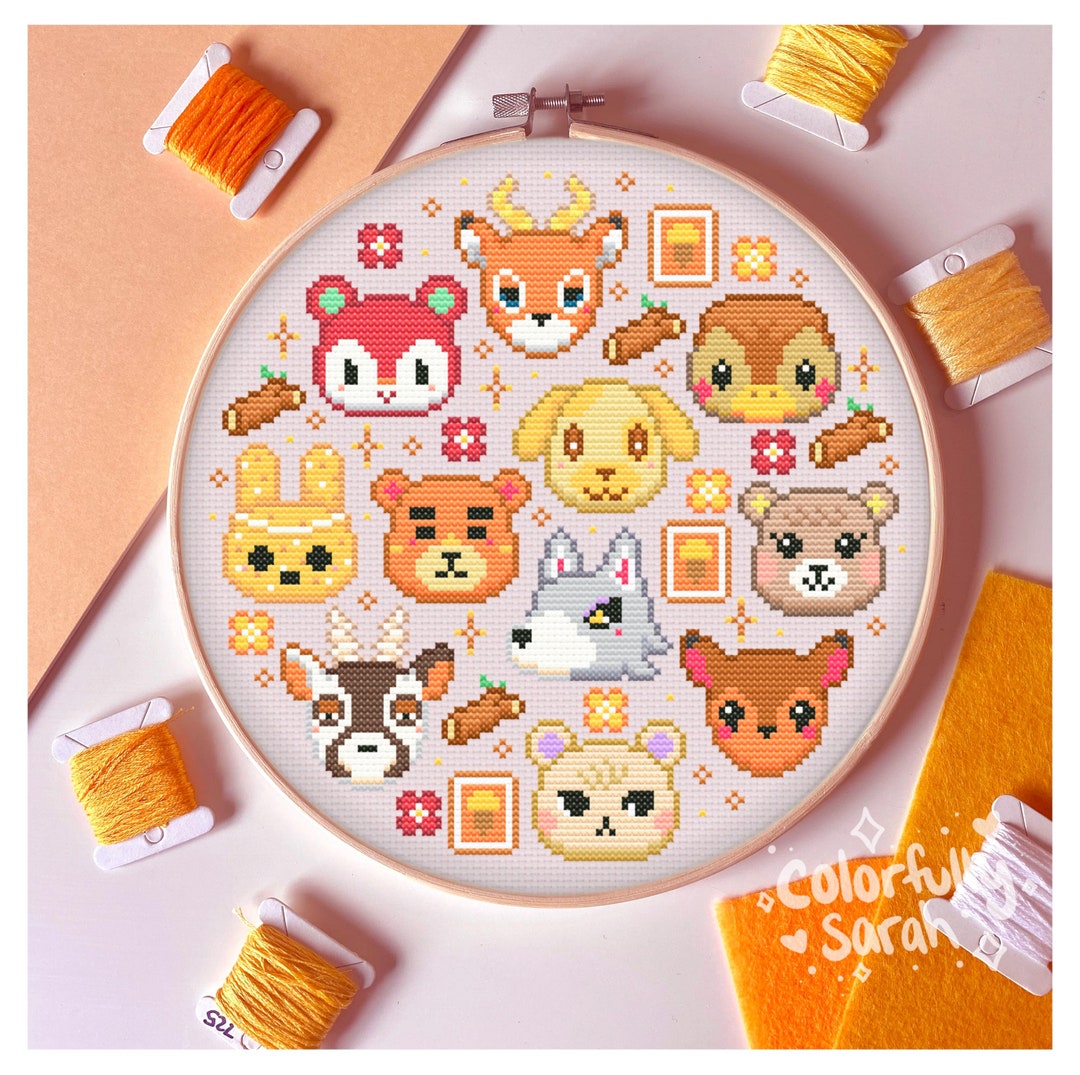 Cottagecore Villagers, Animal Crossing Cross Stitch Pattern, New ...