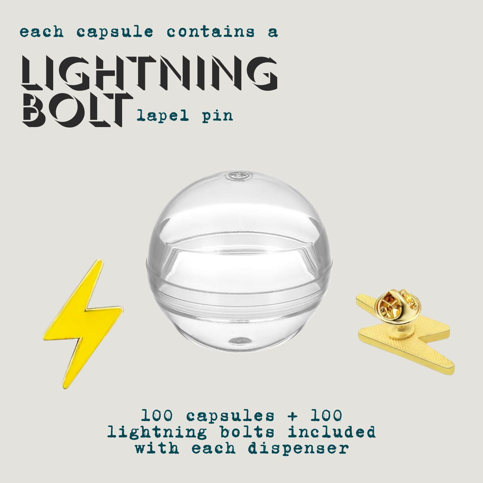 Lightning Bolt Lapel Pin Dispenser: Graduation Party Favor, 100 Pins ...