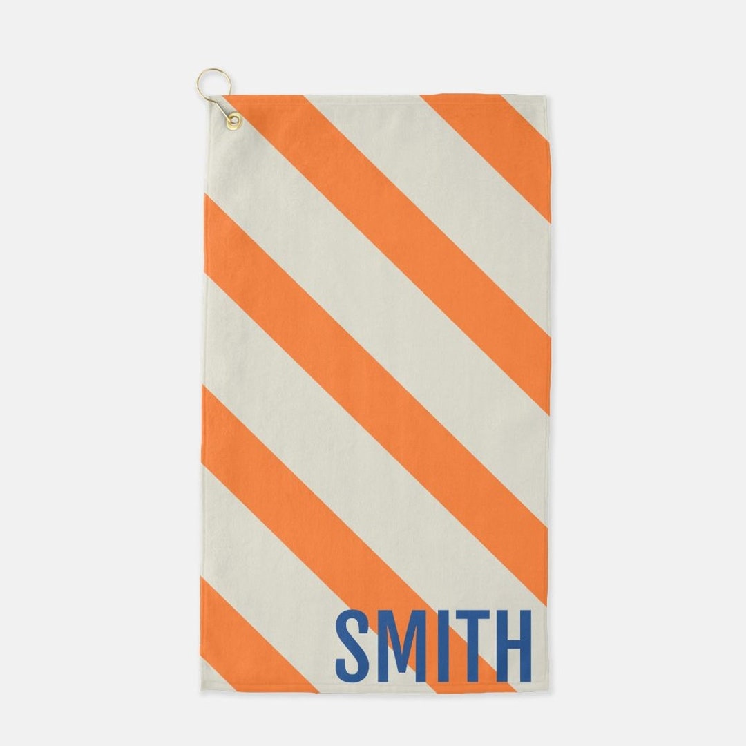 Custom Preppy Towel for Pickleball, Golf, Tennis Bold Modern Colors ...