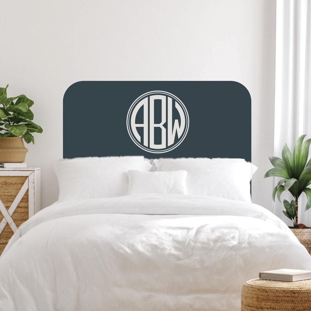 Removable Vinyl Headboard Decal Customizable for Dorm Rooms, No Nails ...