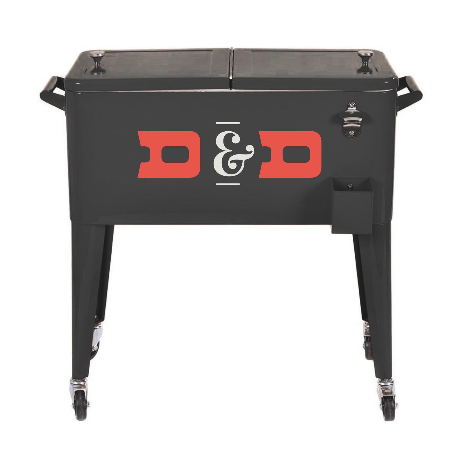Retro Rolling Patio Party Cooler | Insulated Personalize Beverage Cart ...