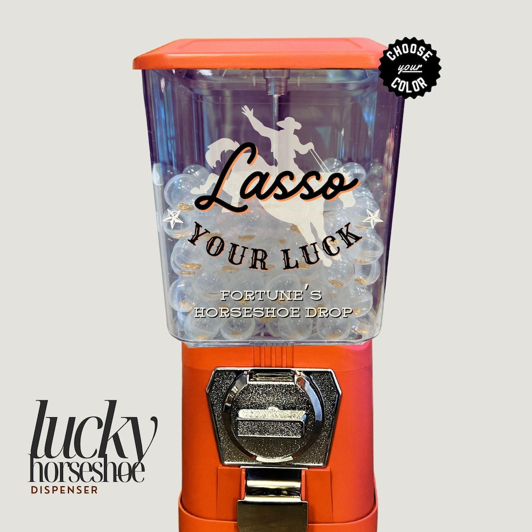 Customizable Lucky Horseshoe Dispenser – Gold Charm Capsule Vending ...