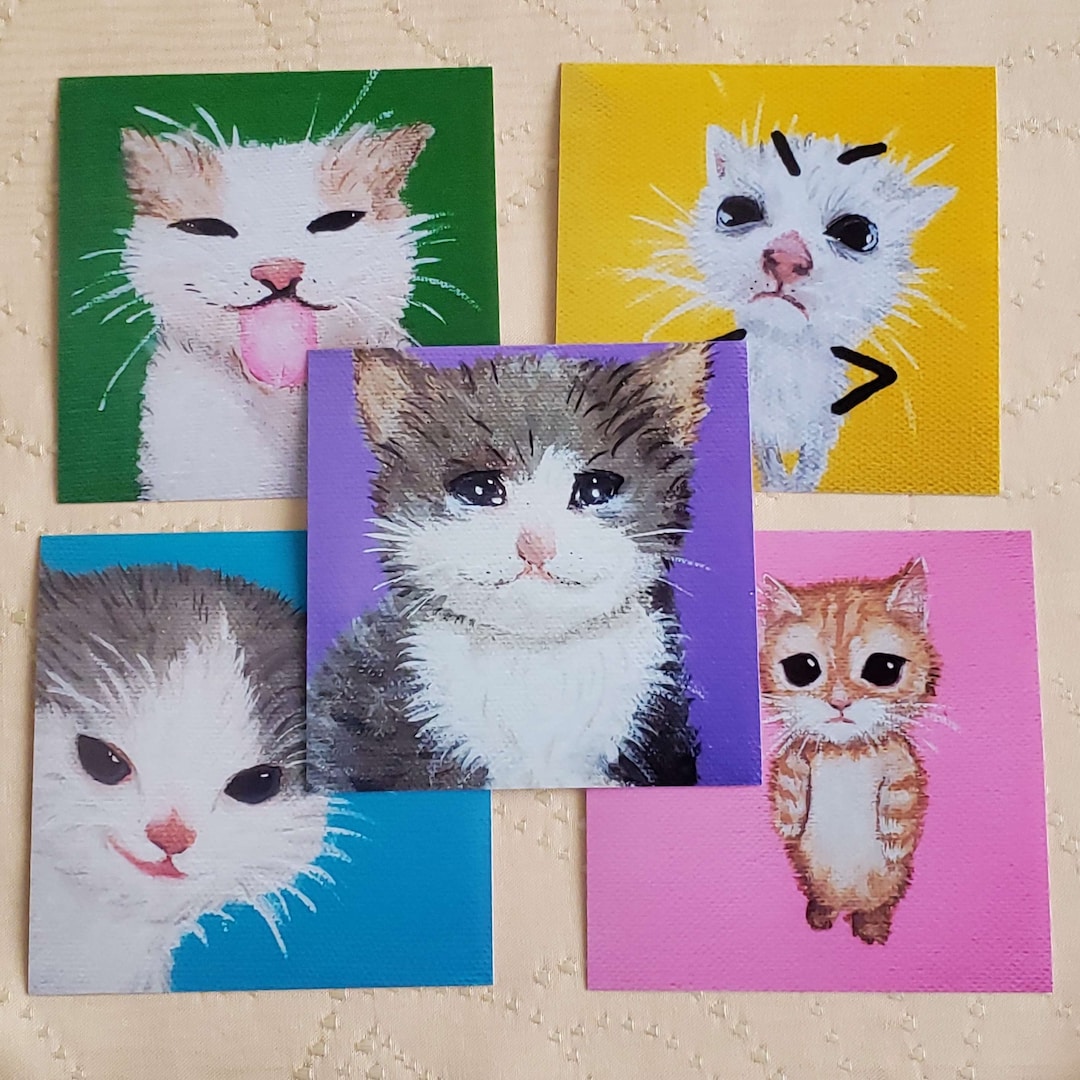 Silly Cat Meme Cat Art Print Poster Gift for Cat Lovers Gift - Etsy