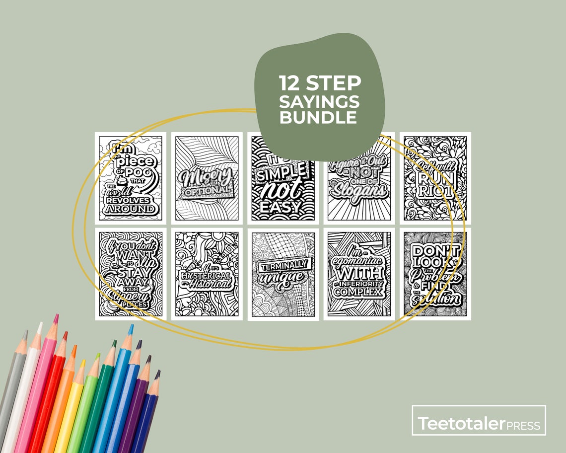Terminally Unique Sobriety Coloring Pages, Addiction, Recovery, 12 Step ...