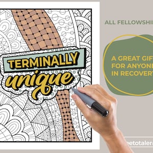 Terminally Unique Sobriety Coloring Pages, Addiction, Recovery, 12 Step ...