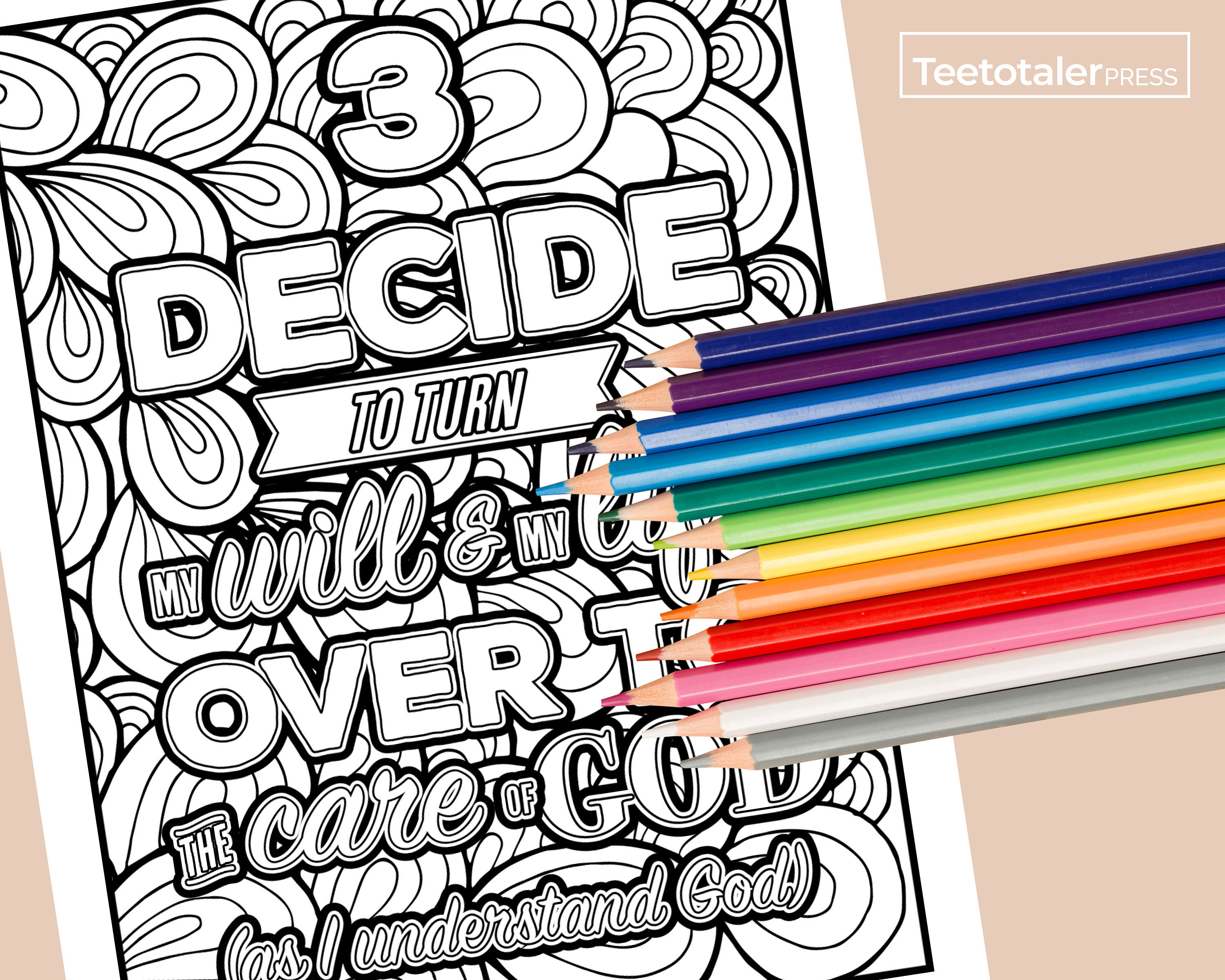 Twelve Step Coloring Book And Journal Sobriety Coloring Sober Quotes